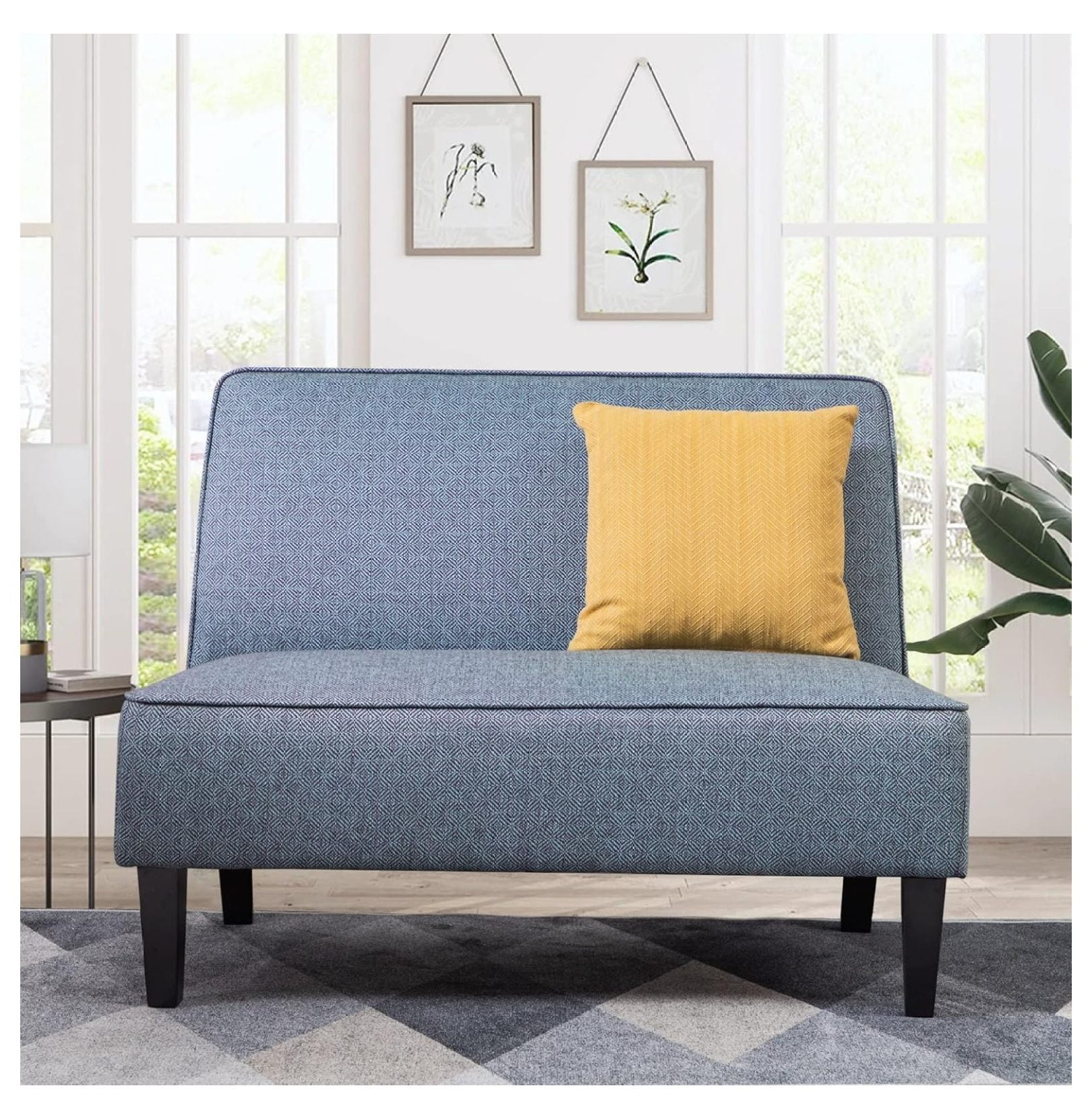 Small Loveseat Sofa, Upholstered Small Sofa Couch Mini Love seat Sofas ...