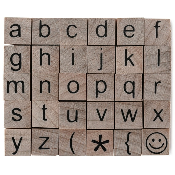 Small Lowercase Alphabet Wood Stamp Set by Recollections™ - Walmart.com