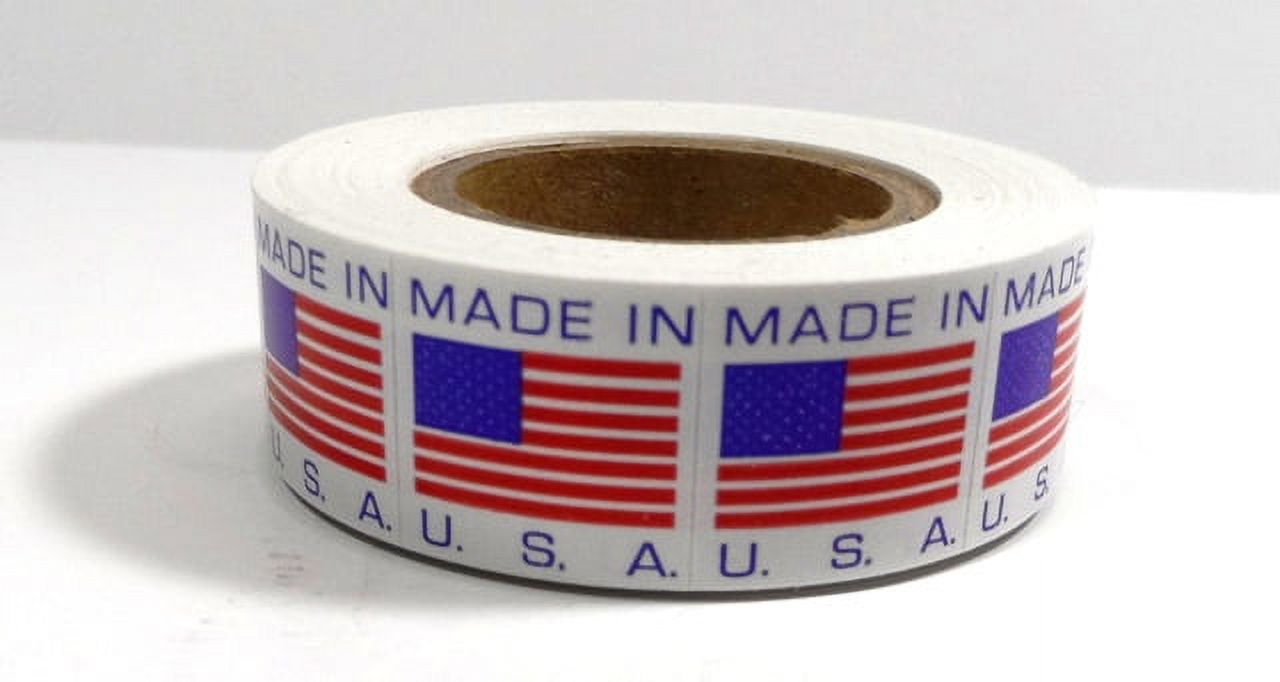Small Made In USA stickers 5/8" x 5/8" 500 roll - Walmart.com