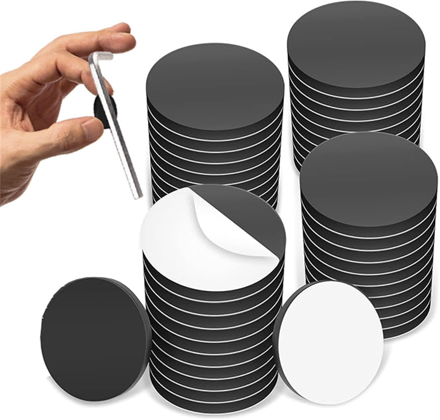 Small Magnet Dots with Adhesive Backing,Happon 100 Pcs Flexible Self ...