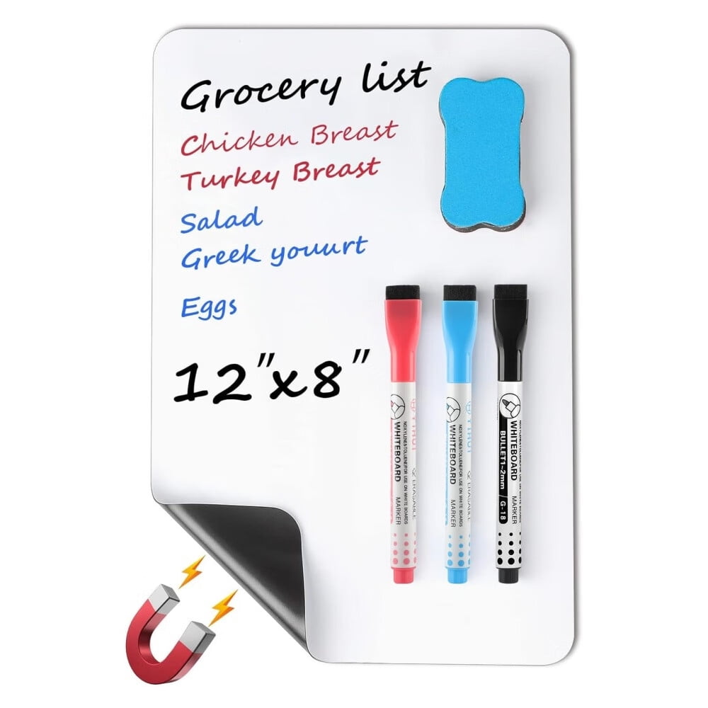 Small Magnetic Dry Erase Board Sheet for Refrigerator,Fridge Whiteboard ...
