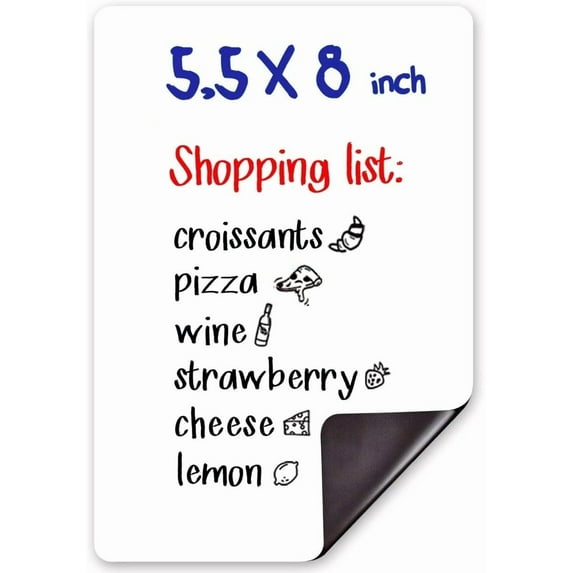 Small Magnetic Whiteboard for Fridge 5x7 in - Dry Erase Board for ...