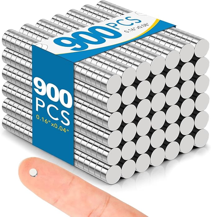 Small Magnets, 900 Pack Refrigerator Magnets 4x2mm Rare Earth Magnets ...