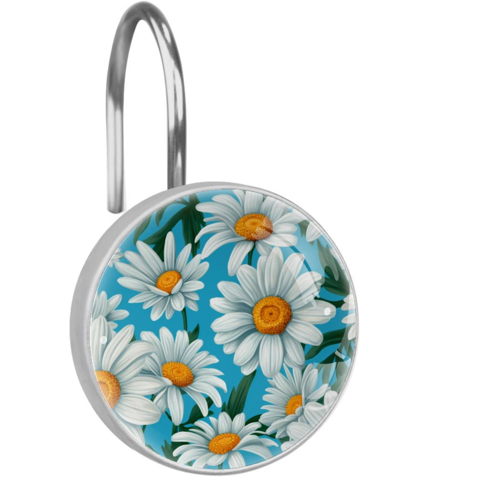 Small Magritte 12-Pack Round Hooks Stainless Steel Shower Curtain Hooks ...