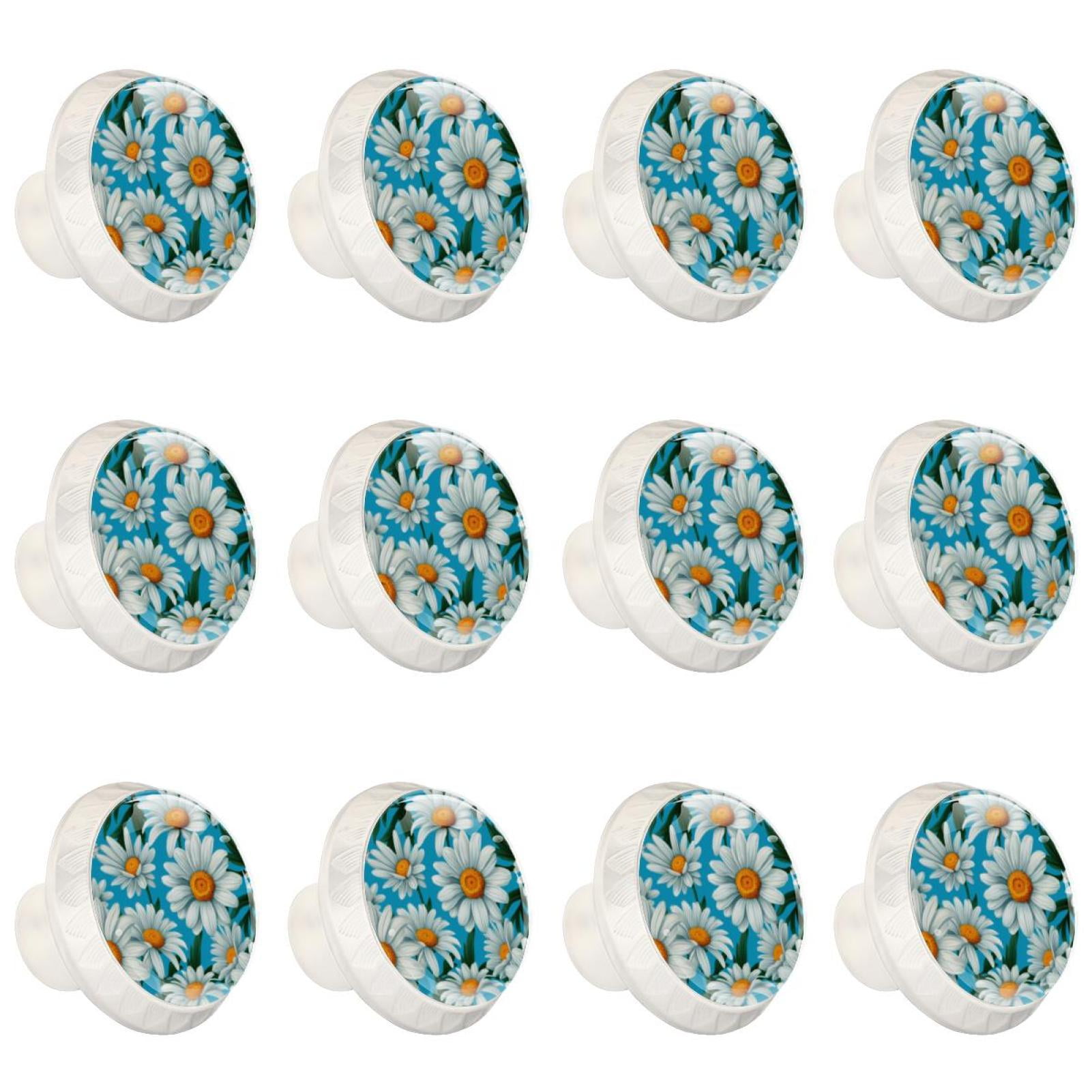 Small Magritte 12 Pcs White Round Drawer Pulls with Screws,ABS and ...