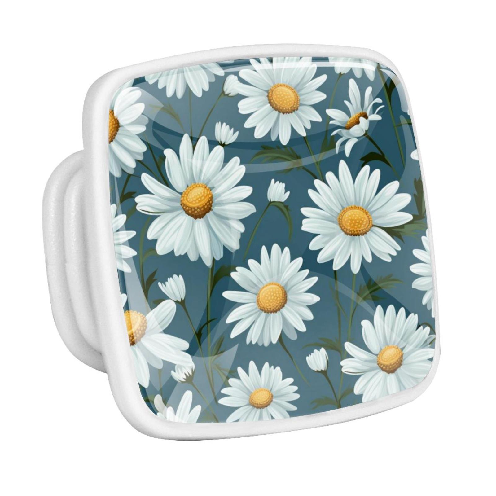 Small Magritte Fluorescent Drawer Pulls with Screws Square 4-Pack Glow ...