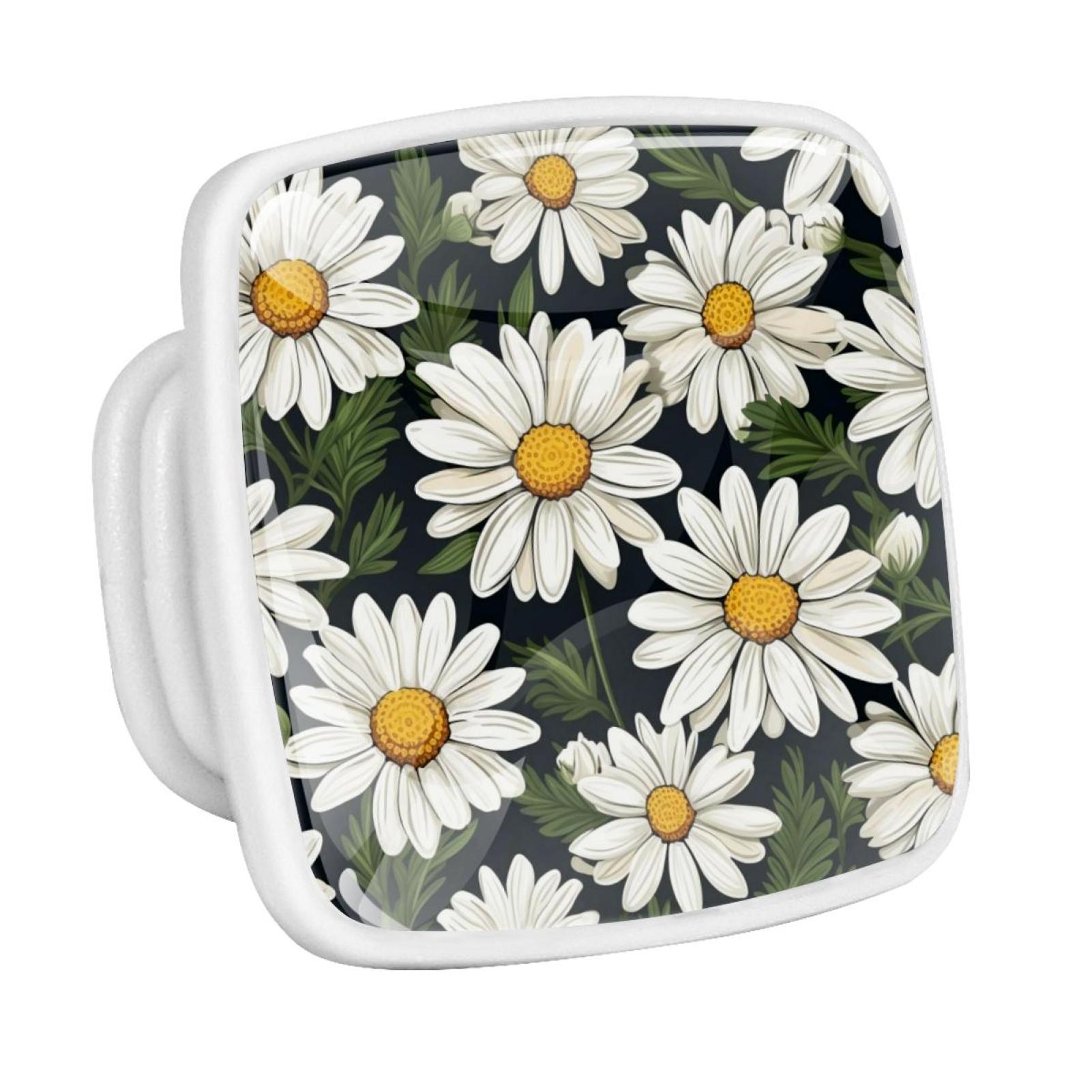 Small Magritte Fluorescent Drawer Pulls with Screws Square 4-Pack Glow ...