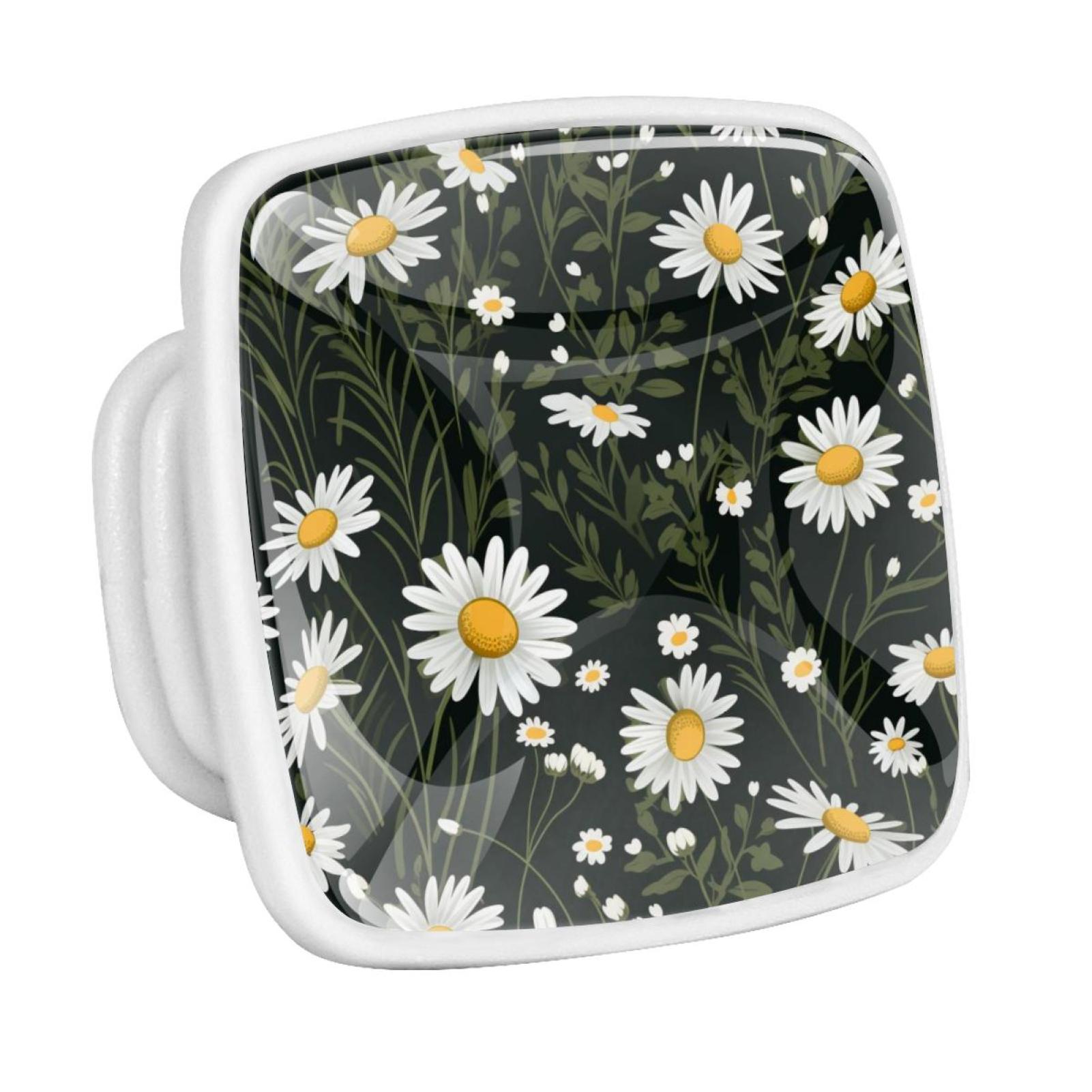 Small Magritte Fluorescent Drawer Pulls with Screws Square 4-Pack Glow ...