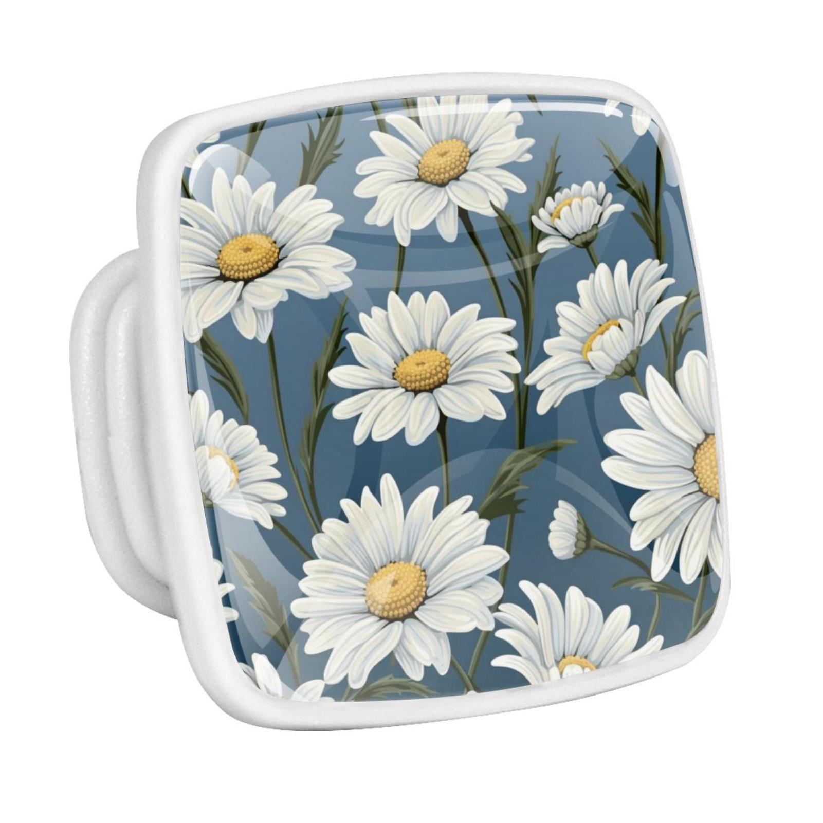 Small Magritte Fluorescent Drawer Pulls with Screws Square 4-Pack Glow ...