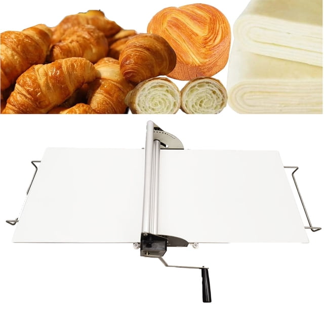 Small Manual Stainless Steel Pastry Machine Croissants Fondant Puff ...