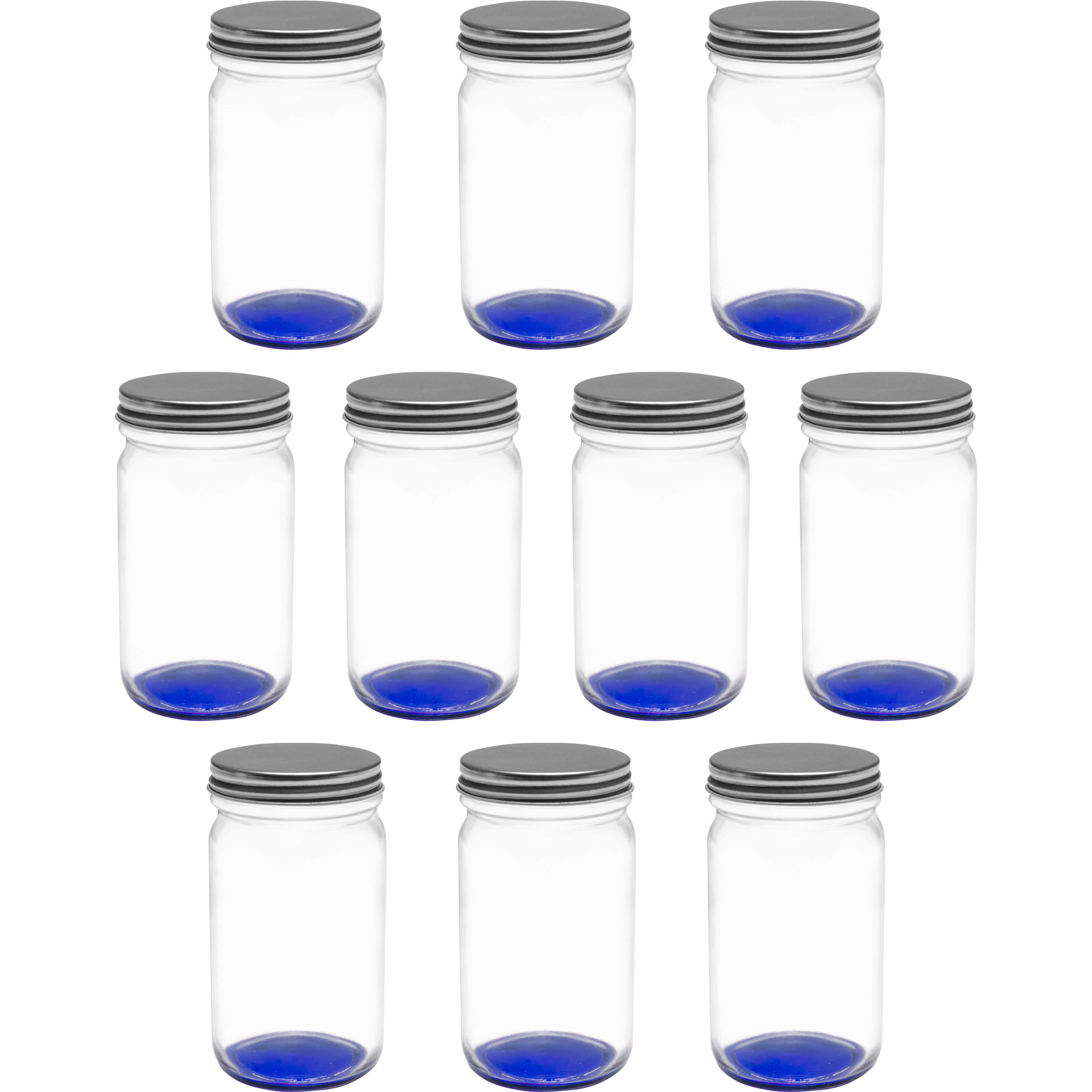 Small Mason Jars with Lids Set 8 oz. Set of 10, Bulk Pack - Glass Jars ...