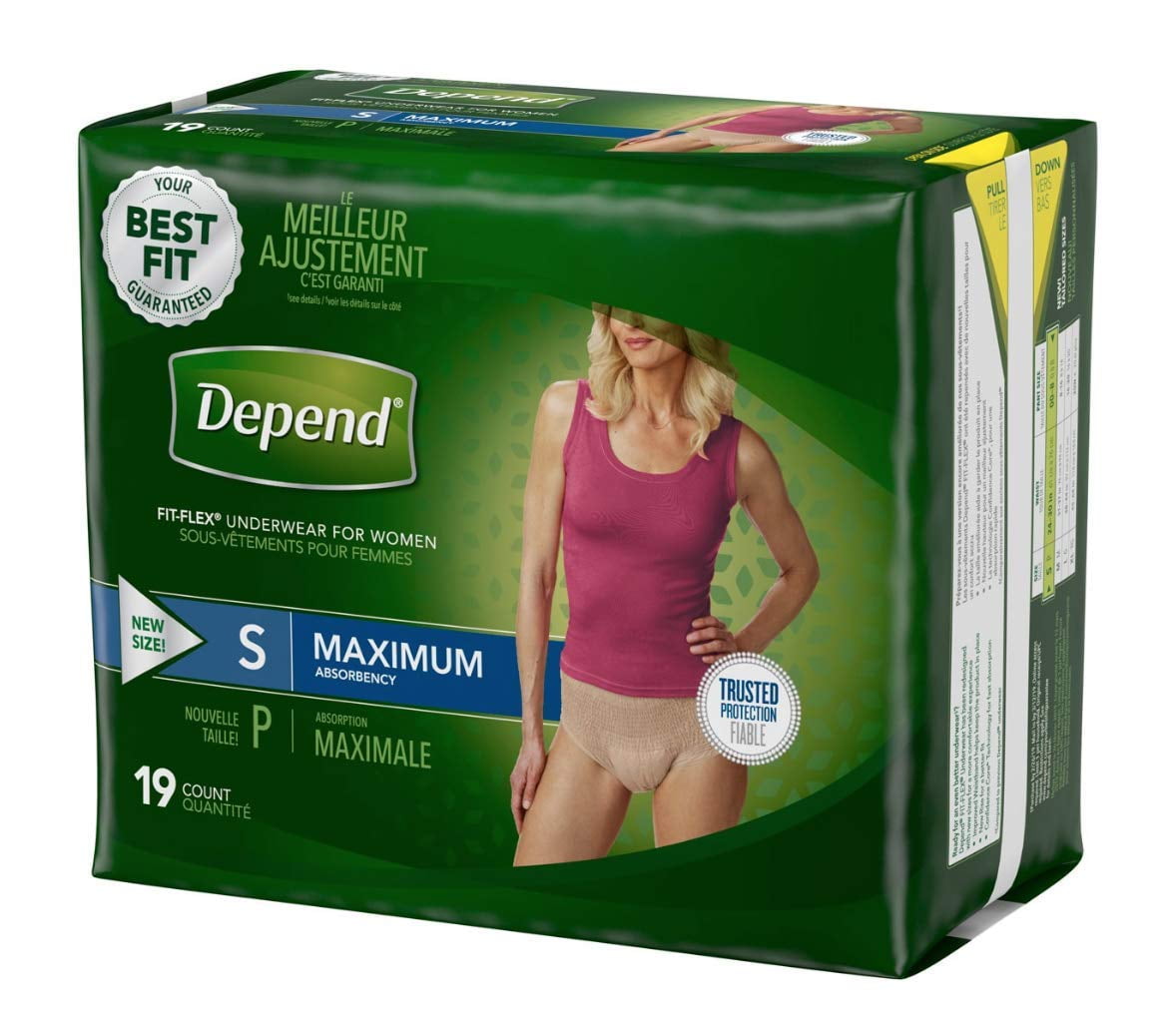 Small Maximum Absorbency Depends Fit Flex Underwear - Walmart.com