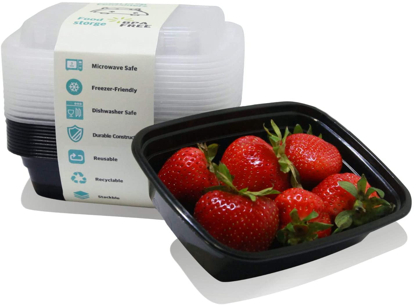 Small Meal Prep Containers Single Lids, 12 OZ 12-pack, Food Storage ...