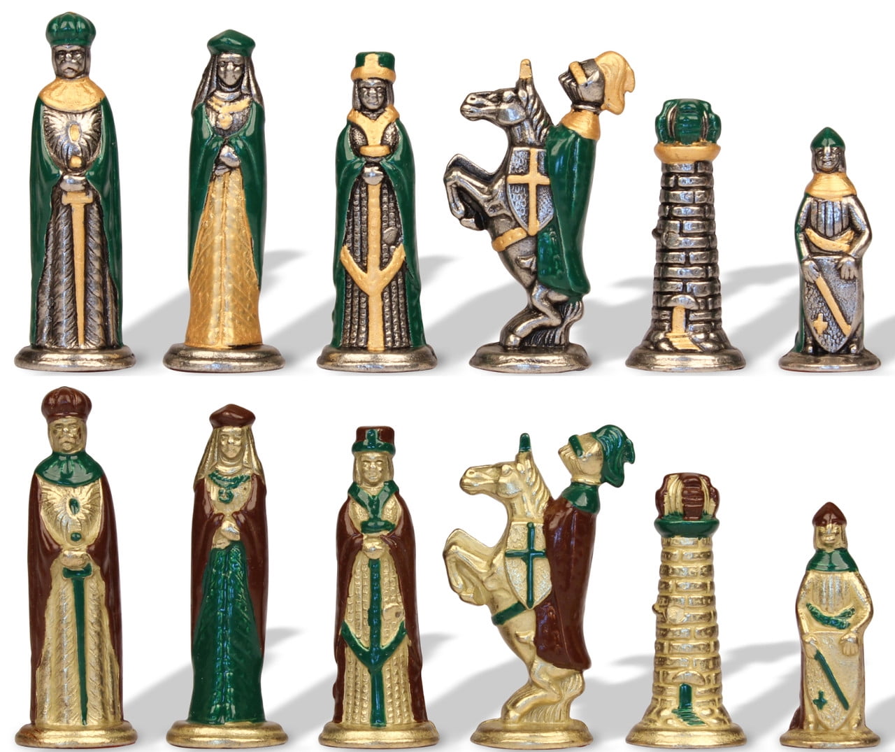 Small Medieval Theme Hand Painted Metal Chess Set by Italfama - Walmart.com