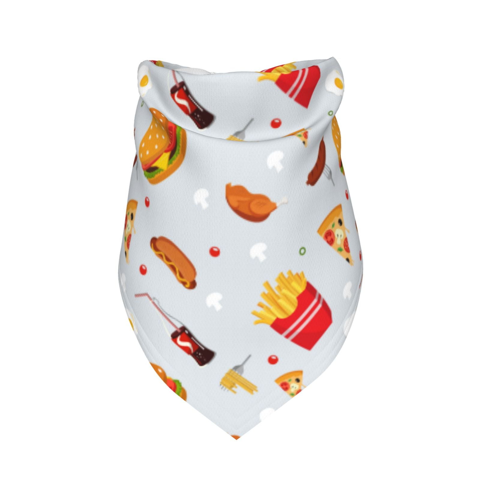 Small Medium Large Dog Bandanas Boy Girl - Hot Dog Coke Burger Pizza ...