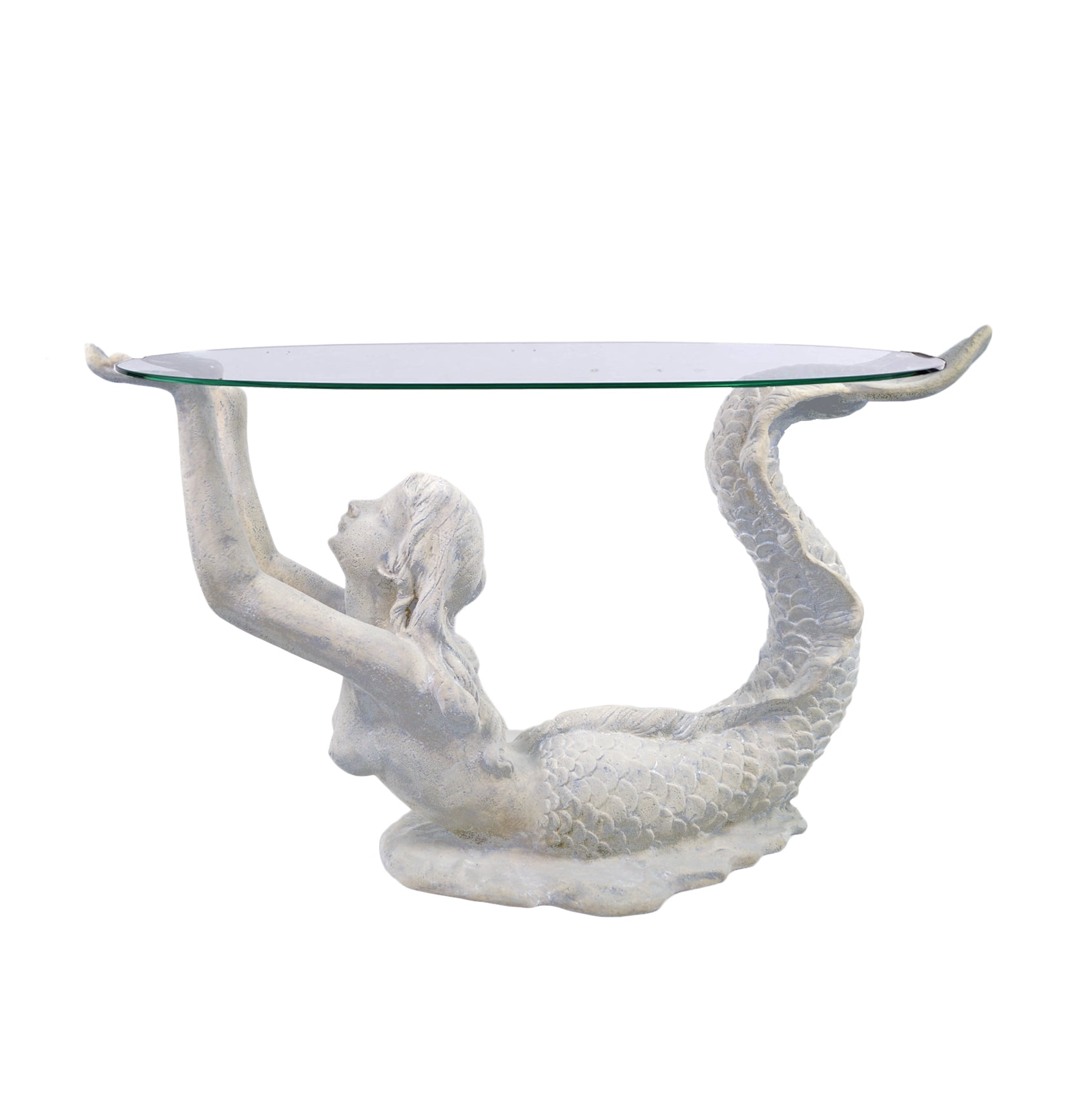 Small Mermaid Coffee Table Roman Stone Finish - Walmart.com