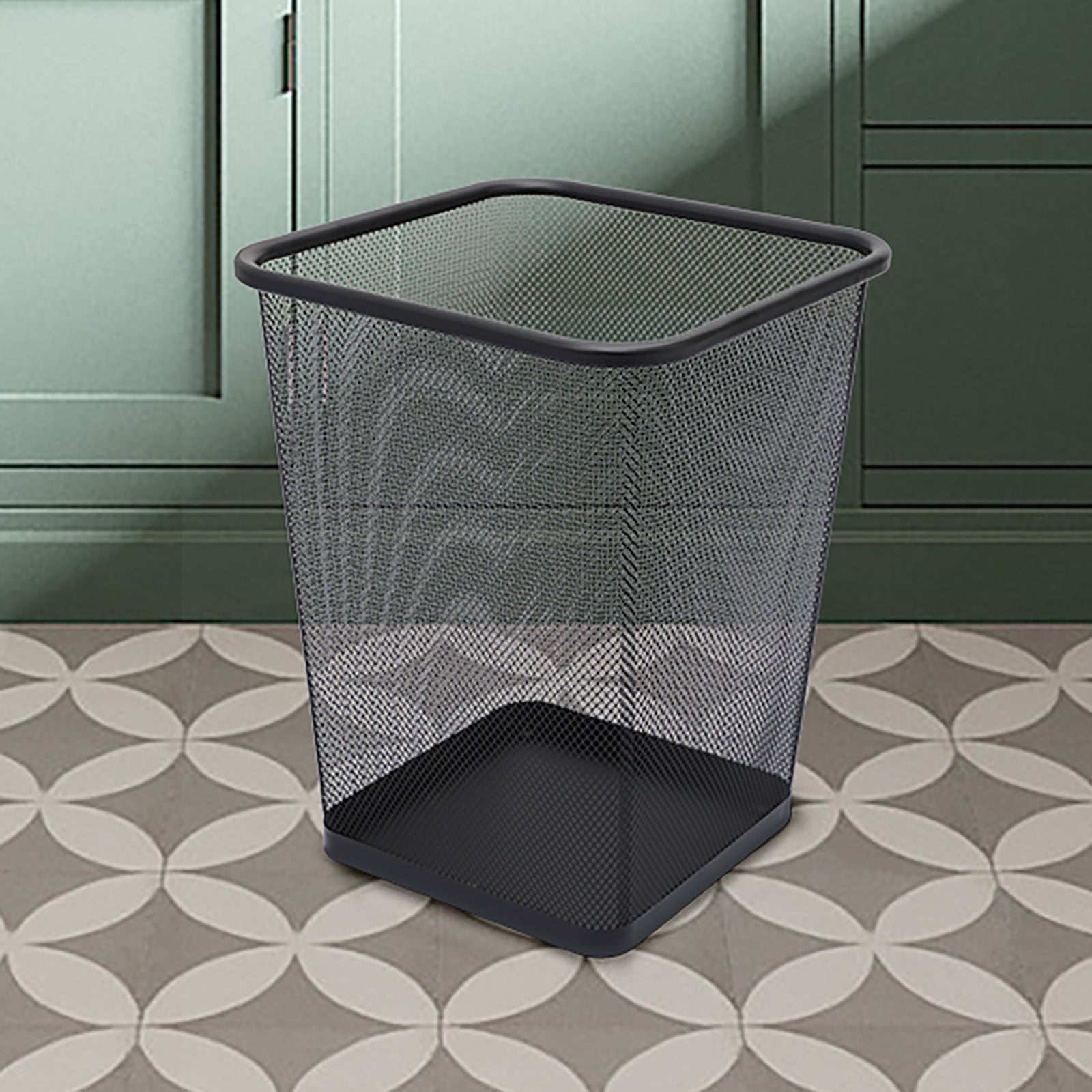 Small Mesh Trash Can For Waste Under Desk Garbage Black， The Trash Can ...