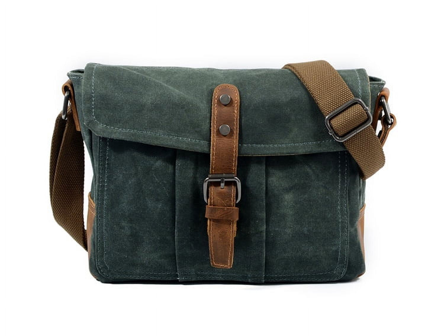 Small Messenger Bag, Vintage Canvas Leather Lightweight Crossbody Bag ...