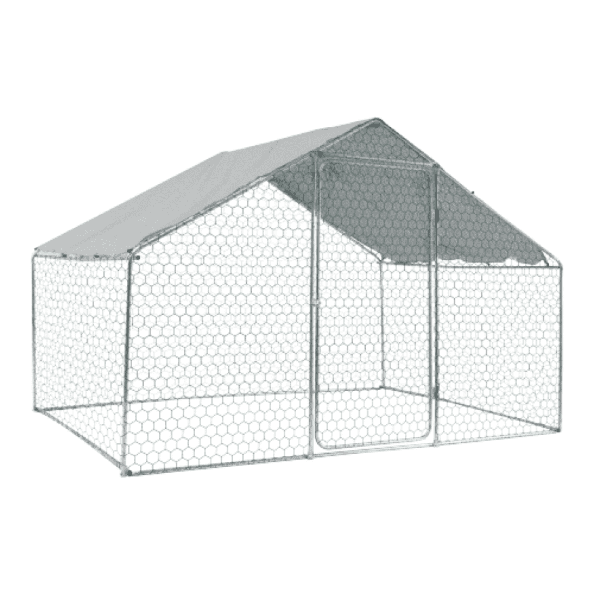 Small Metal Chicken Coop, 10x6x6ft Walk-in Chicken Runs with Waterproof ...