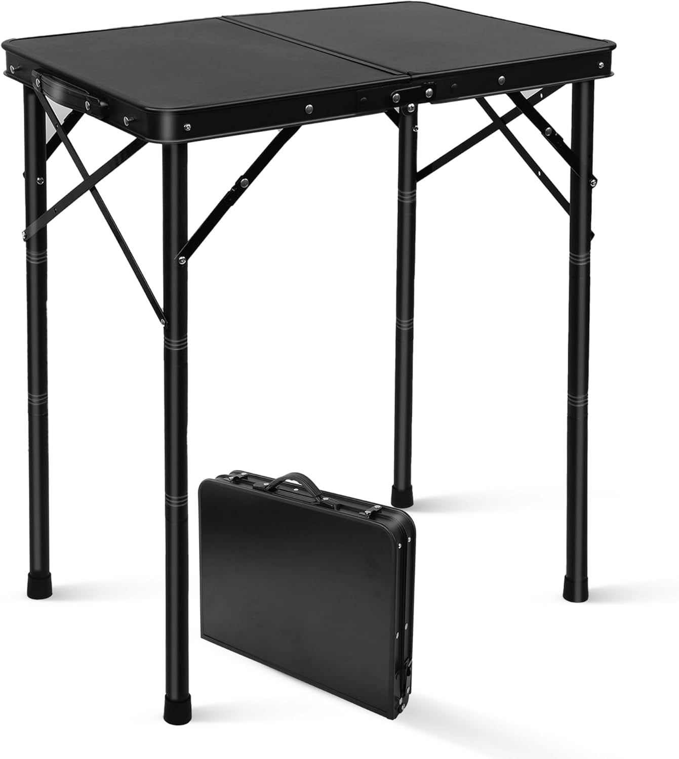 Small Metal Folding Table, Picnic Camping Side Table for Outdoor Garden ...