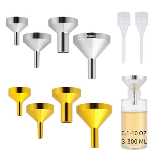 Small Metal Funnels 4 * 2 with 2 Mini Pipette, Mini Funnel, Perfume ...