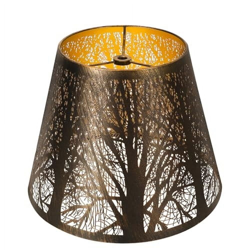 SWAIFDEE Medium Lamp Shade, Barrel Metal Lampshade with Pattern of ...