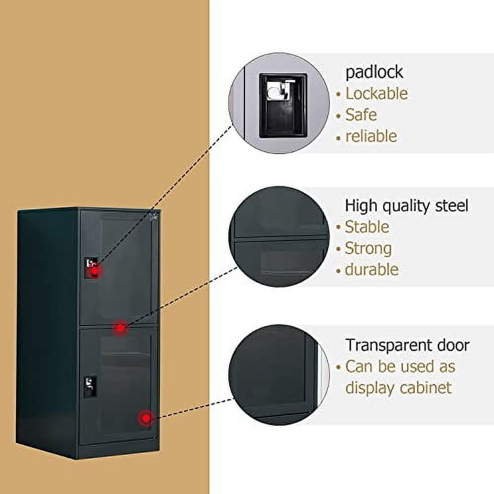 Small Metal Locker for Employee,2 or 3 Door, Vertical Lockable Storage ...