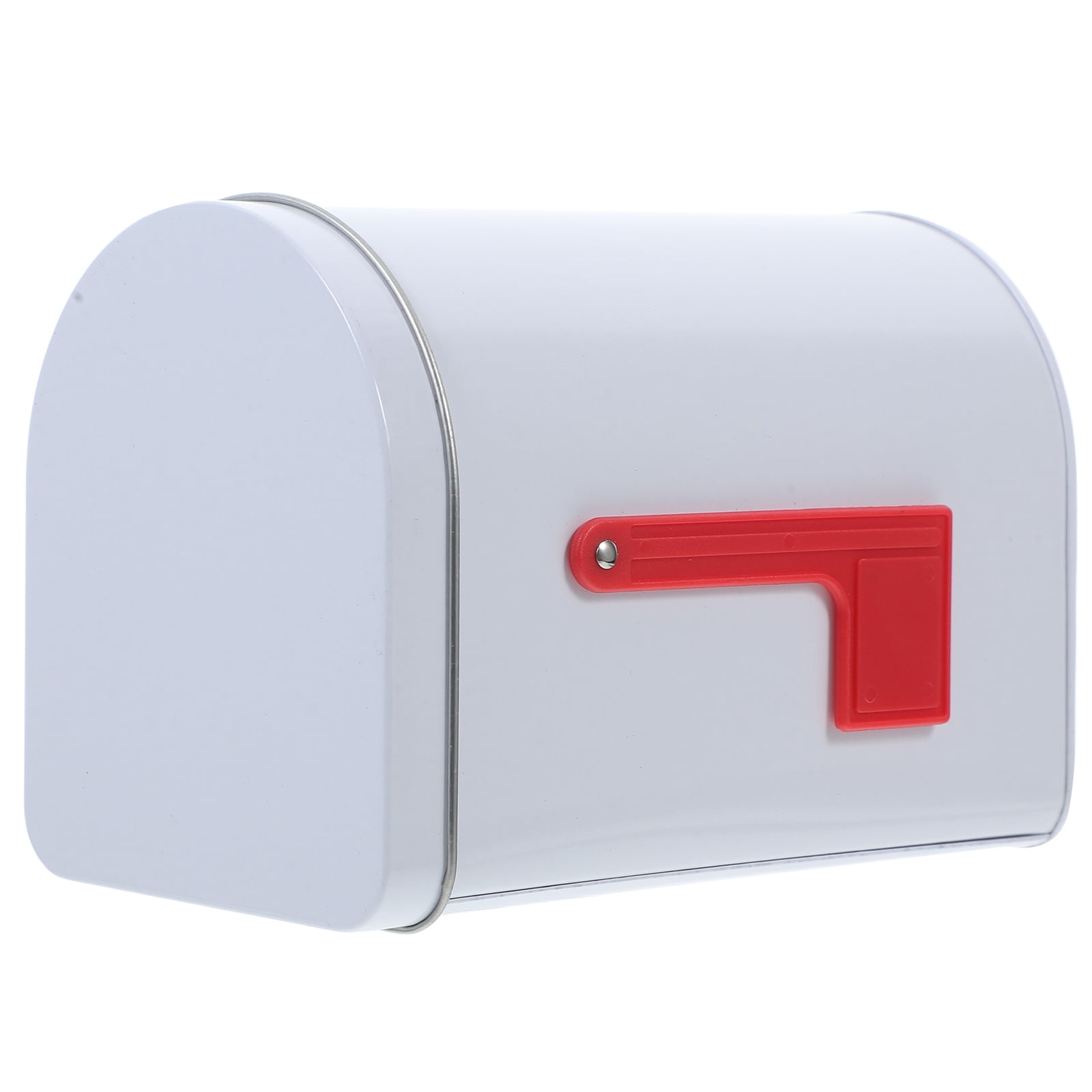 Small Metal Mailbox For Kids With Raised Signal Flags Post Mount ...