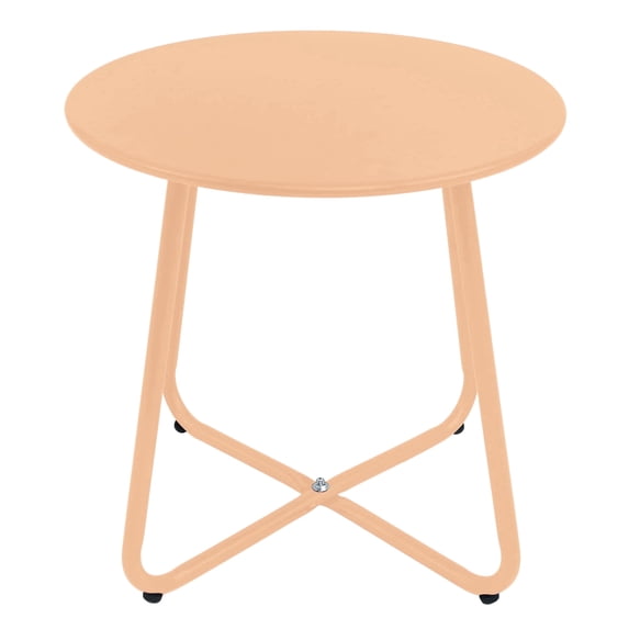 Hoffeorrad Outdoor Metal Side Table, 18-Inch Round & Weather-Resistant ...