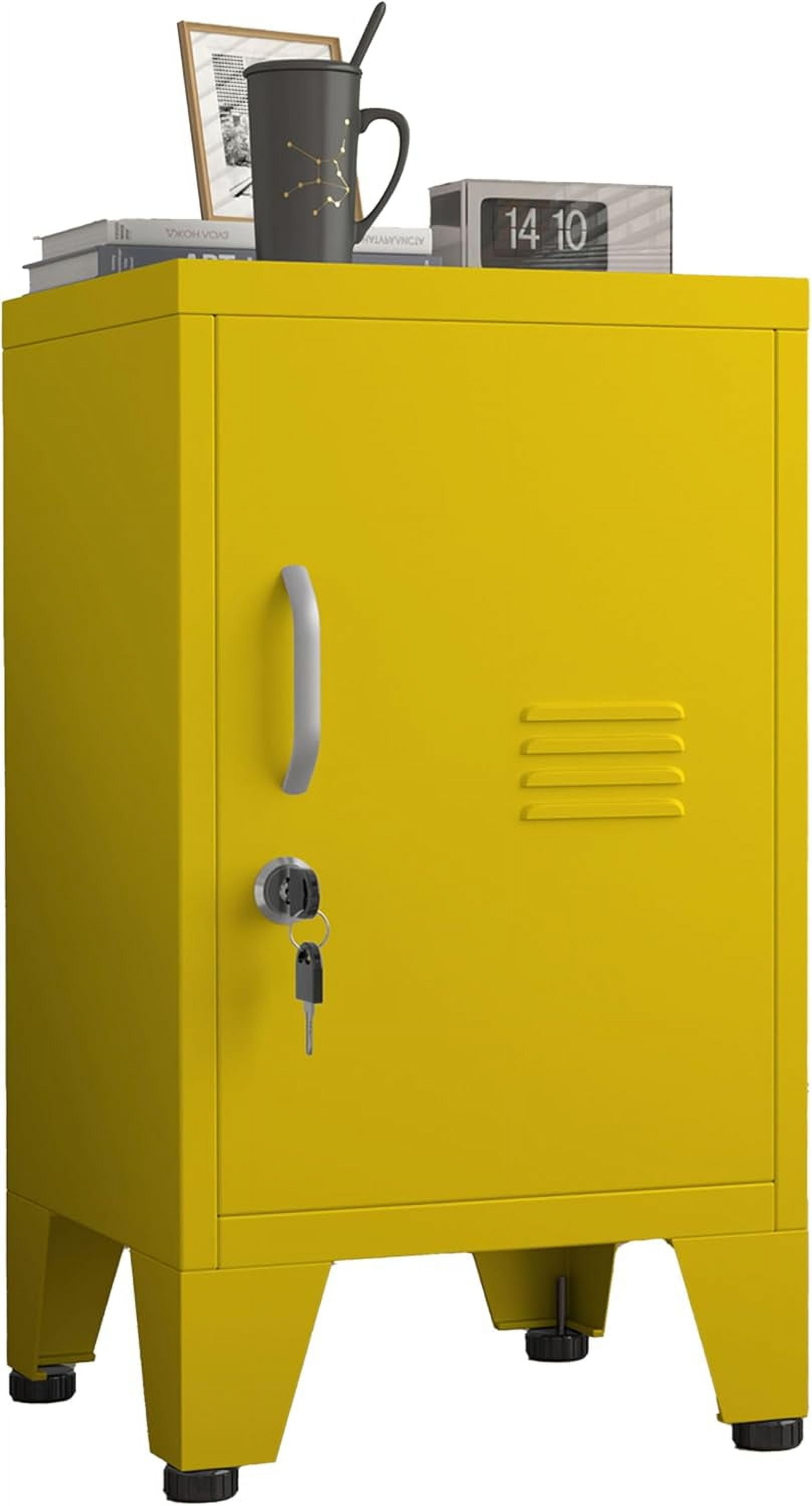 Small Metal Storage Cabinet, Office Storage Cabinet with Adjustable ...