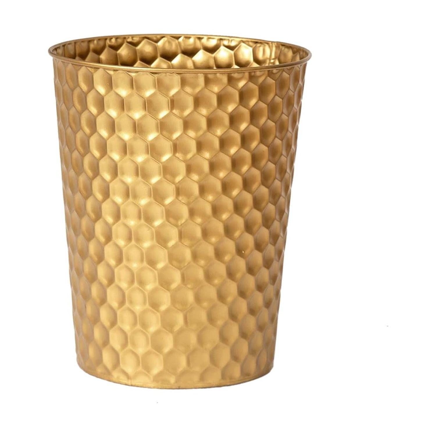 Small Metal Trash Can Wastebasket, Decorative Honeycomb Garbage Waste ...
