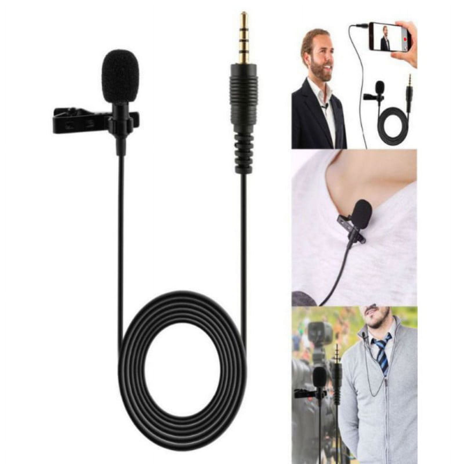 Small Microphone Mobile Phone Clip-on 3.5mm Jack Wired Portable ...
