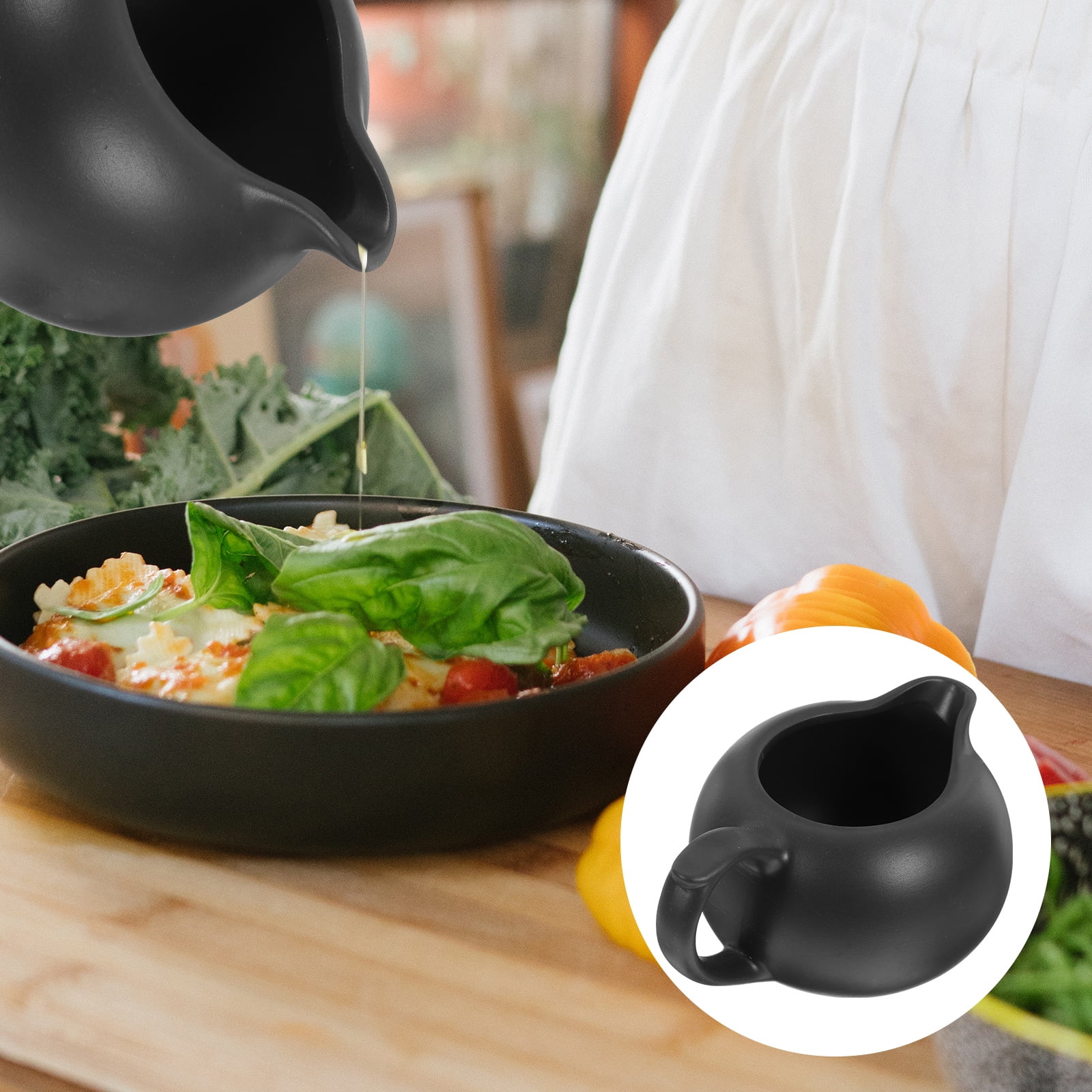 Small Milk Kettle Ceramic Handle Creamer Small Milk Container Small ...