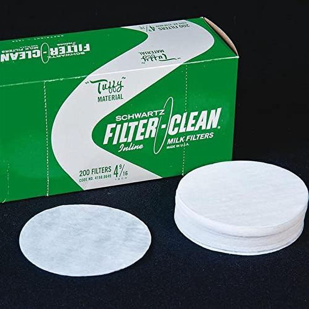 Small Milk Strainer Filter Disks Quick Flow USA Made 4 9/16 Pack of 200 ...