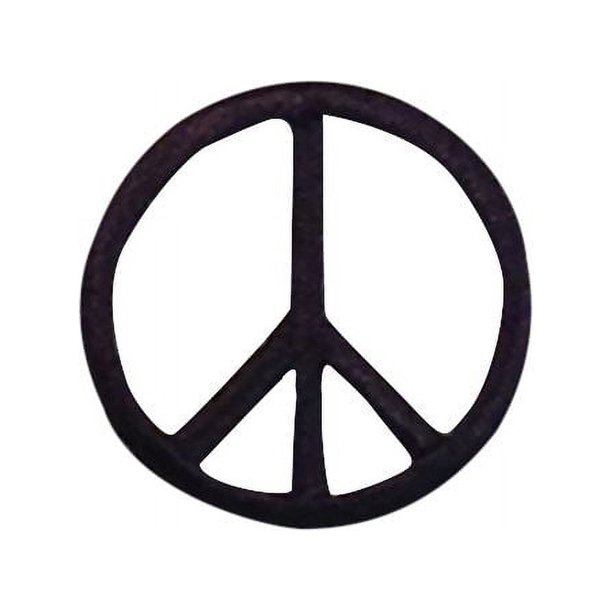 Small/Mini - Black Peace Sign - Iron on Applique/Embroidered Patch ...