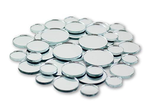 Small Mini Round Craft Mirrors Bulk Assortment 1/2, 3/4 & 1 inch 100 ...