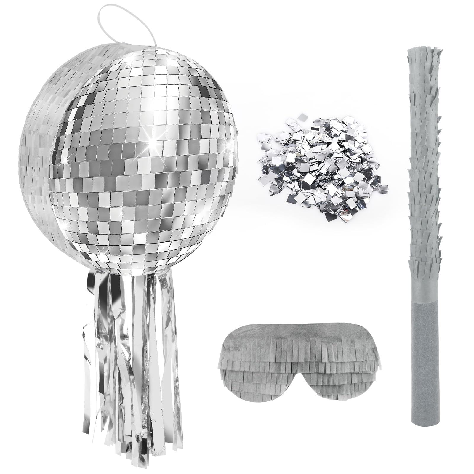 Small Mirro Disco Ball DHF10 Pinata - 80s 90s Roller Skating Pinata ...