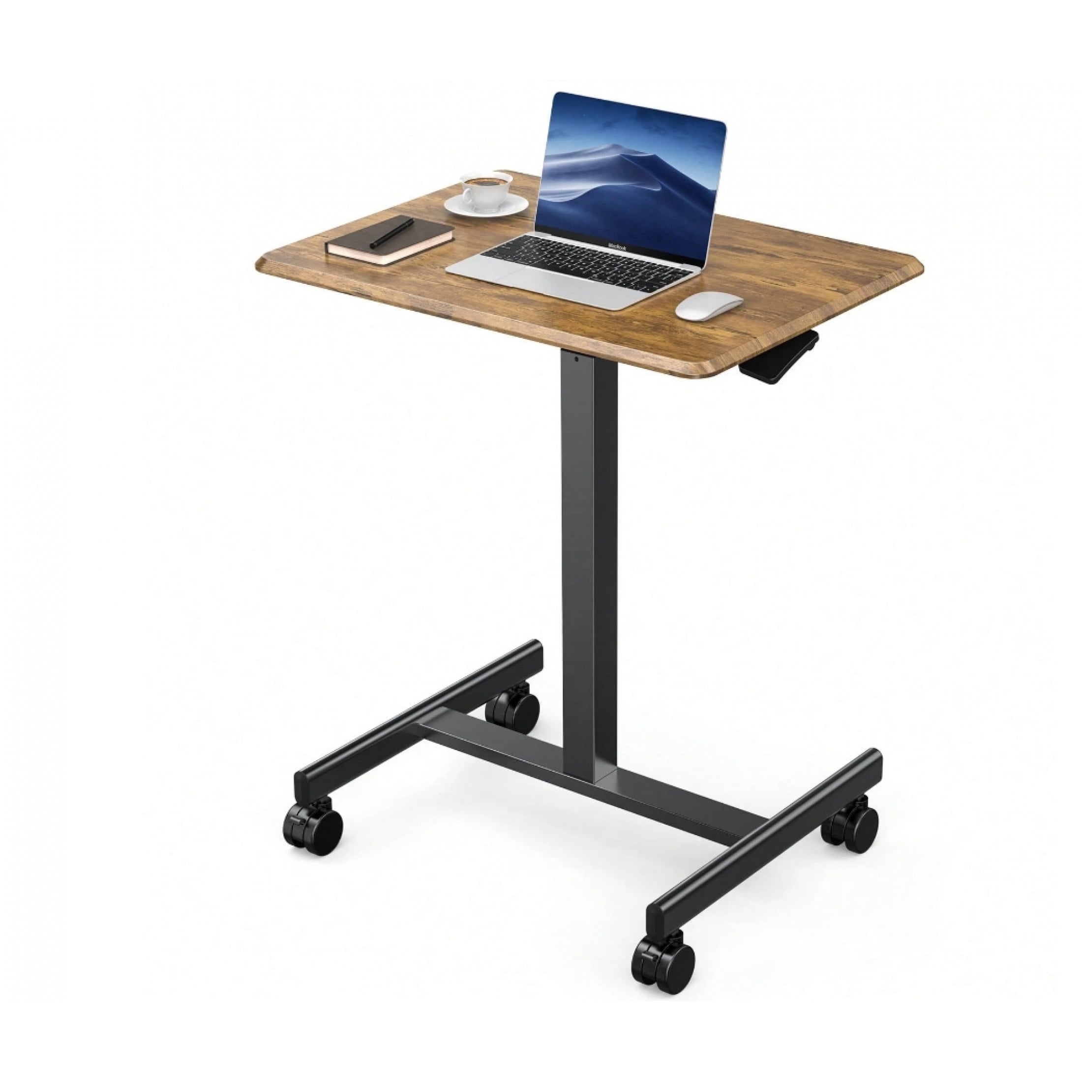 Small Mobile Rolling Standing Desk - Overbed Table, Teacher Podium with ...