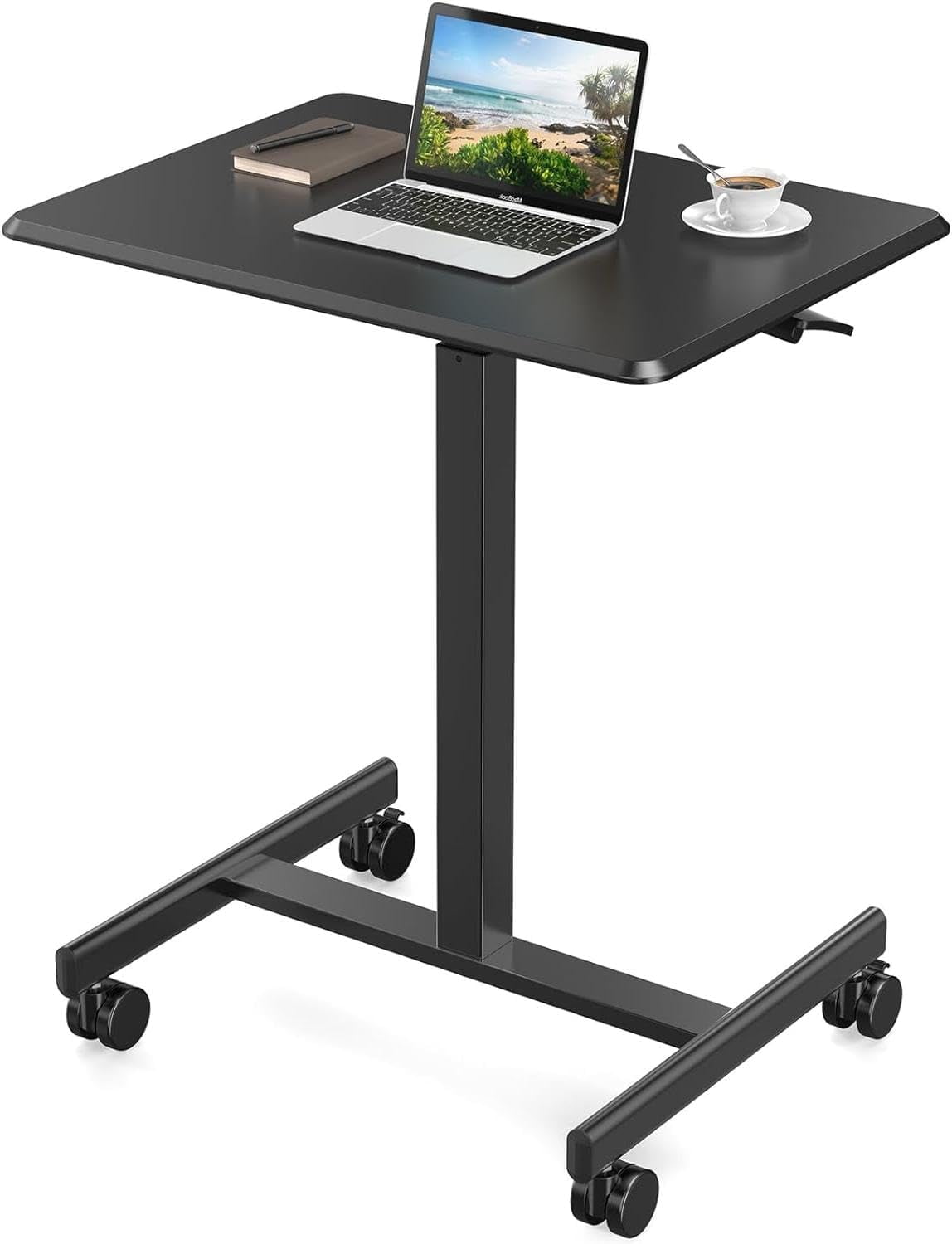 Small Mobile Rolling Standing Desk - Overbed Table, Teacher Podium with ...