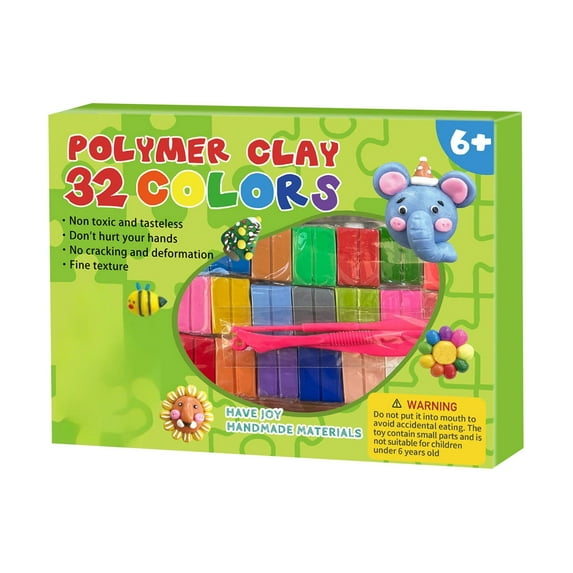 Small Modeling Clay Set, 32 Colors Safe Non-Toxic Oven Non Baking Dried ...