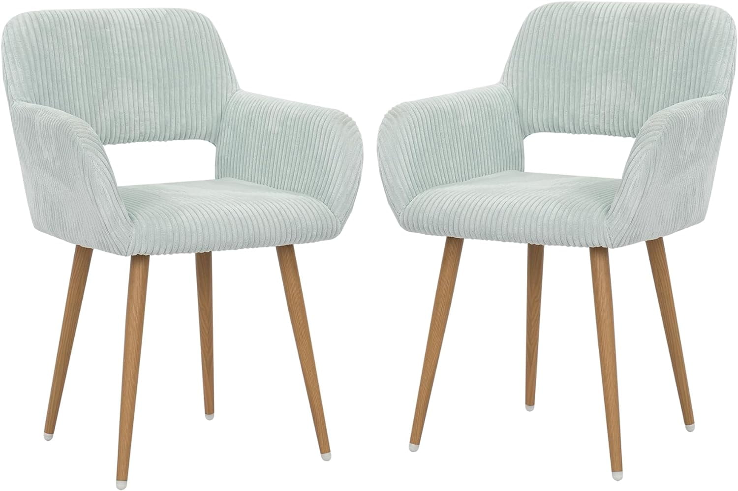 Small Modern Dining Room Arm Chairs Set of 2, Mid-Century Upholstered ...