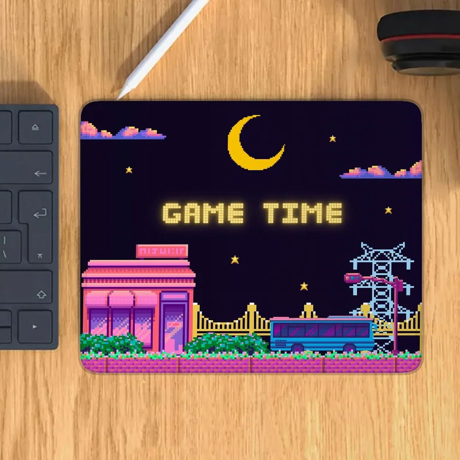Small Mouse Pad Gaming Accessories Gamer Pixelated Retro Personal ...