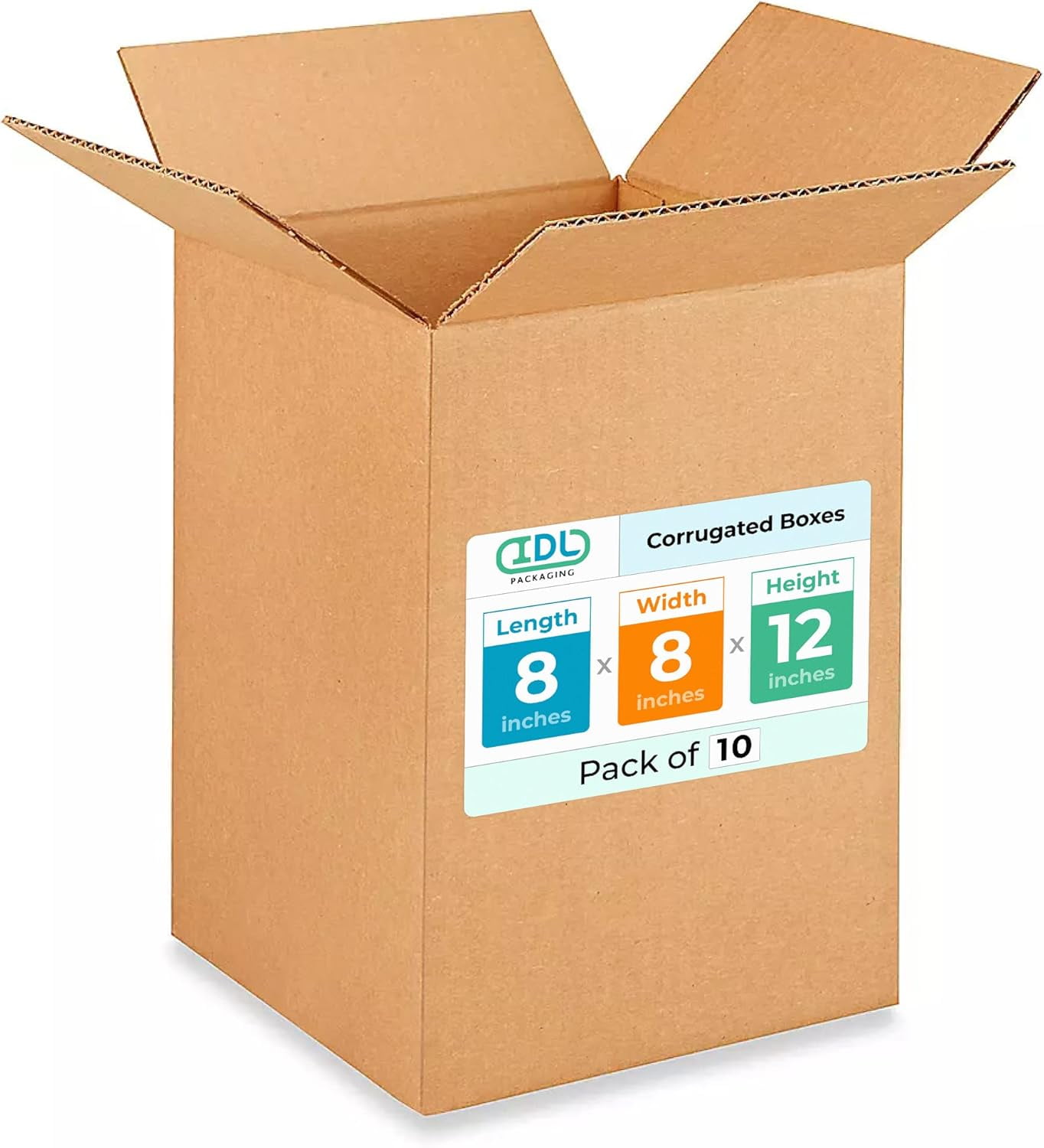 Small Moving Shipping Boxes 8x8x12 inches (10-Pack) - Extra Strength ...