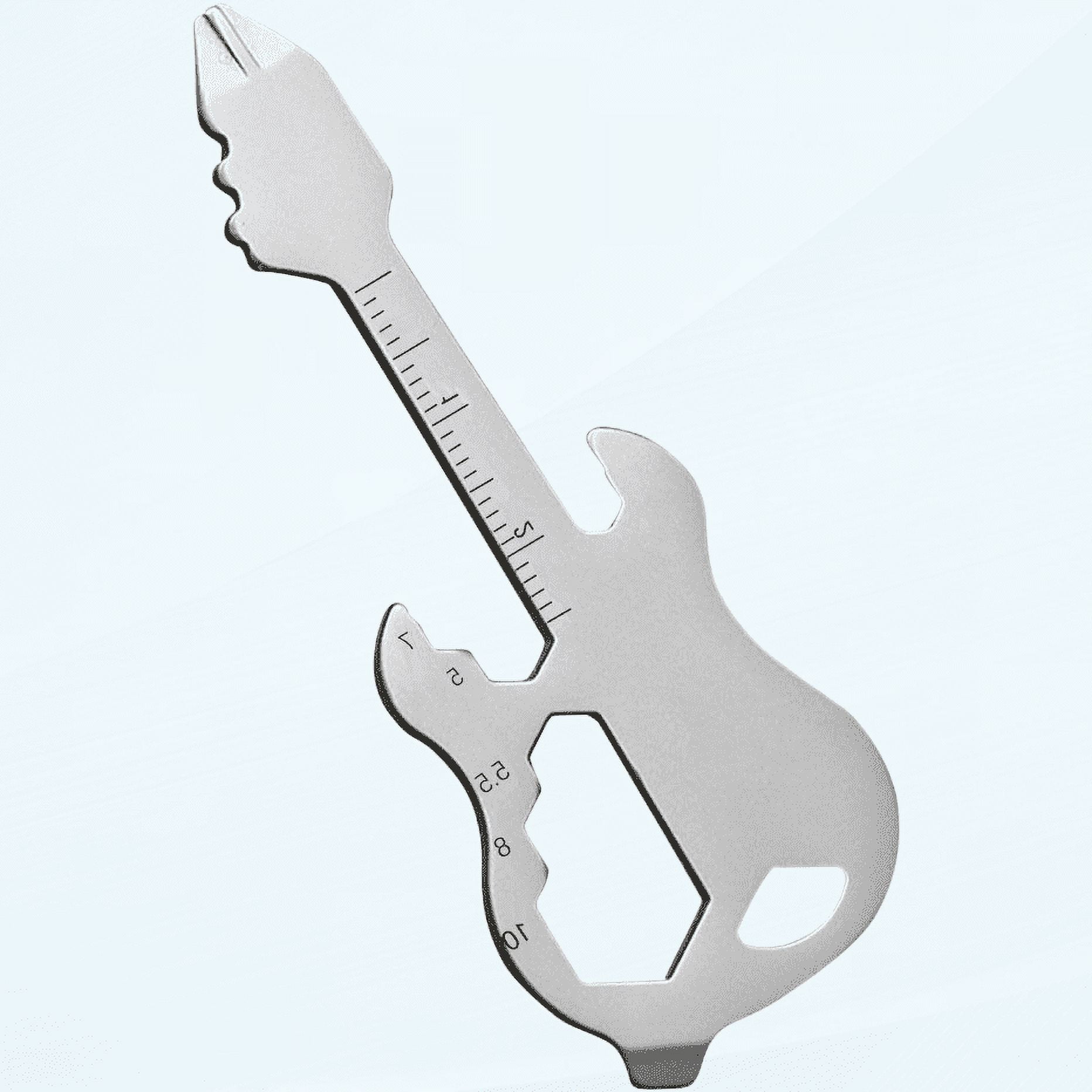 Small Multitool,12 in 1 Guitar Modeling Metal Pocket Tool for Men ...
