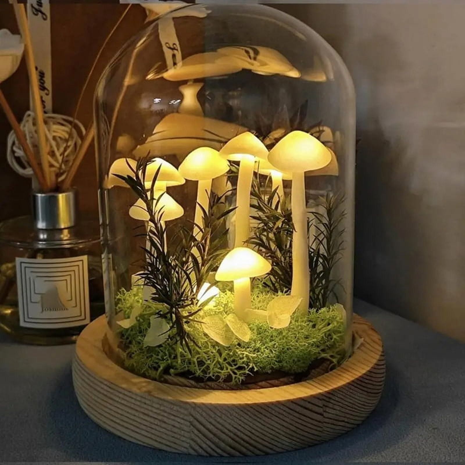 Small Mushroom Lamp Handmade Night Light Novelty Nightlight Project ...