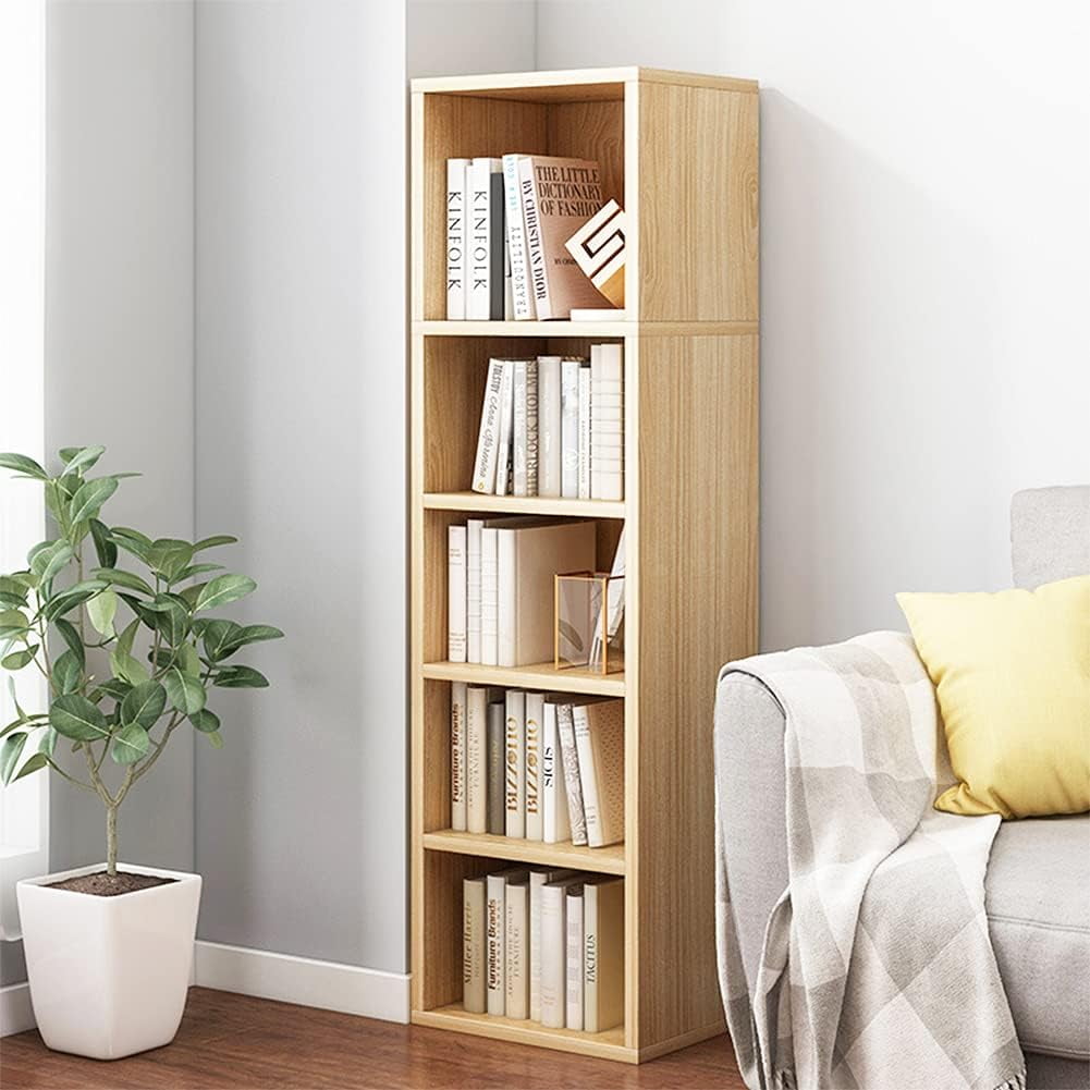 Small Narrow Corner Bookcase - 47 Inches Tall Gap Freestanding Storage ...