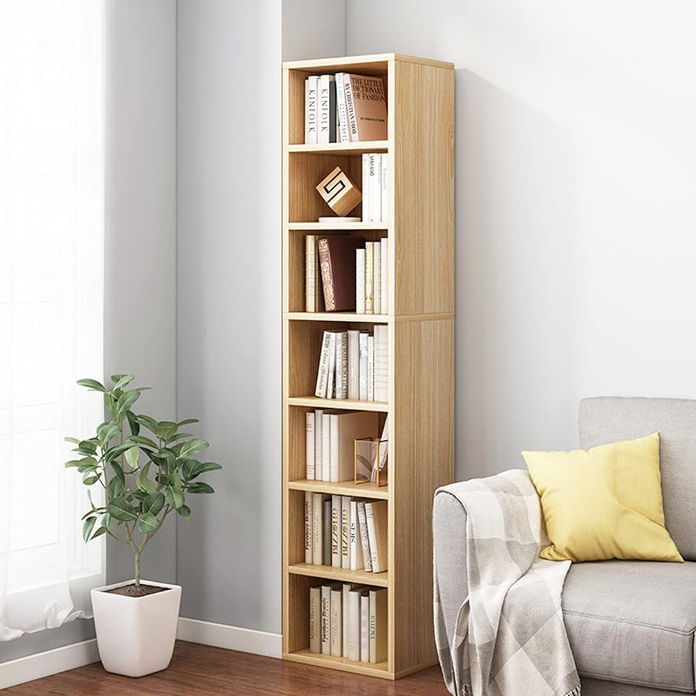 Small Narrow Corner Bookcase - 59 Inches Tall Gap Freestanding Storage ...