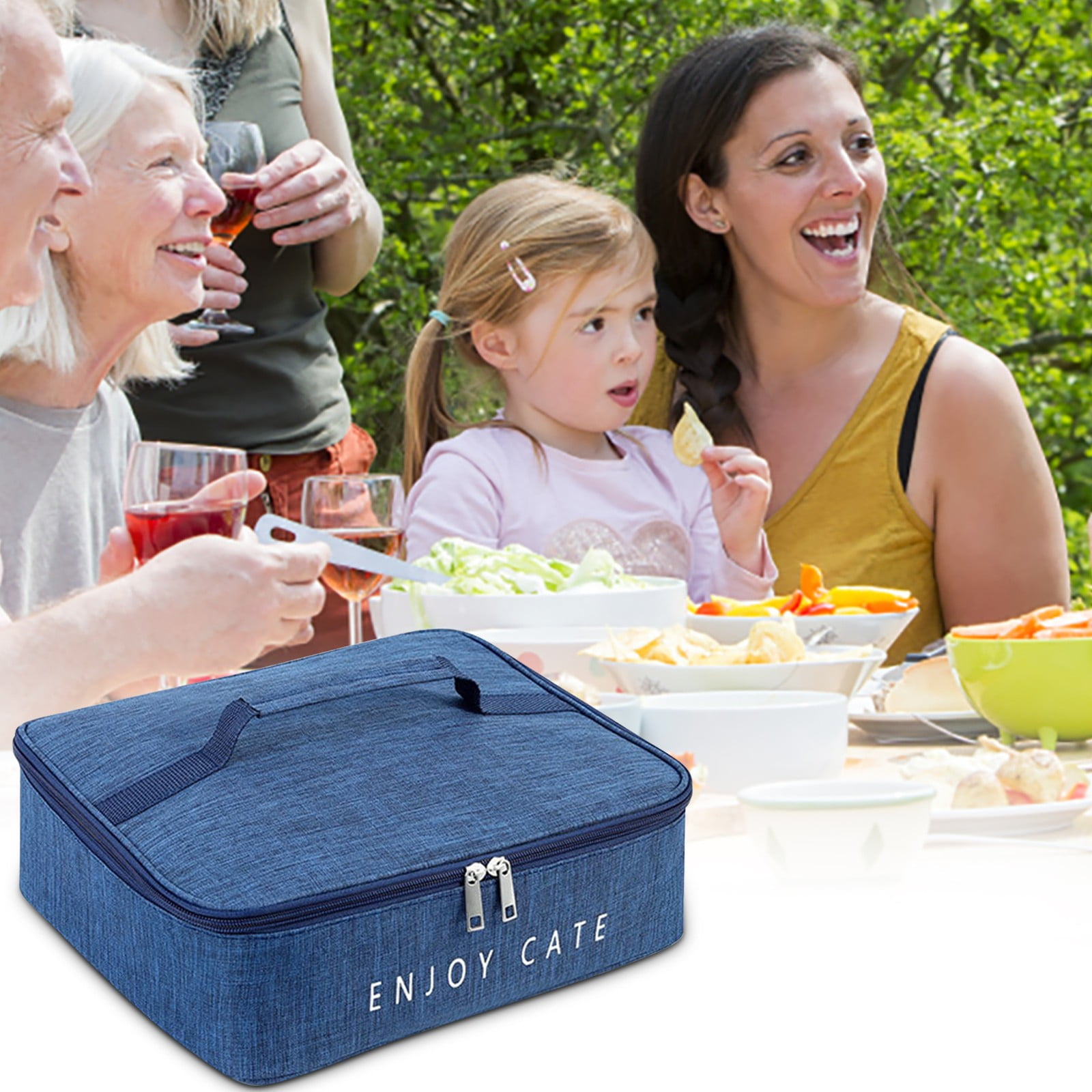 Small Navy Blue Simple and Stylish Hand-Held Lunch Bag Toyeng Simple ...