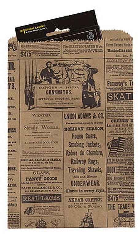 Small Newsprint Paper Merchandise Bags - 6”W x 9”H - Case of 1000 ...