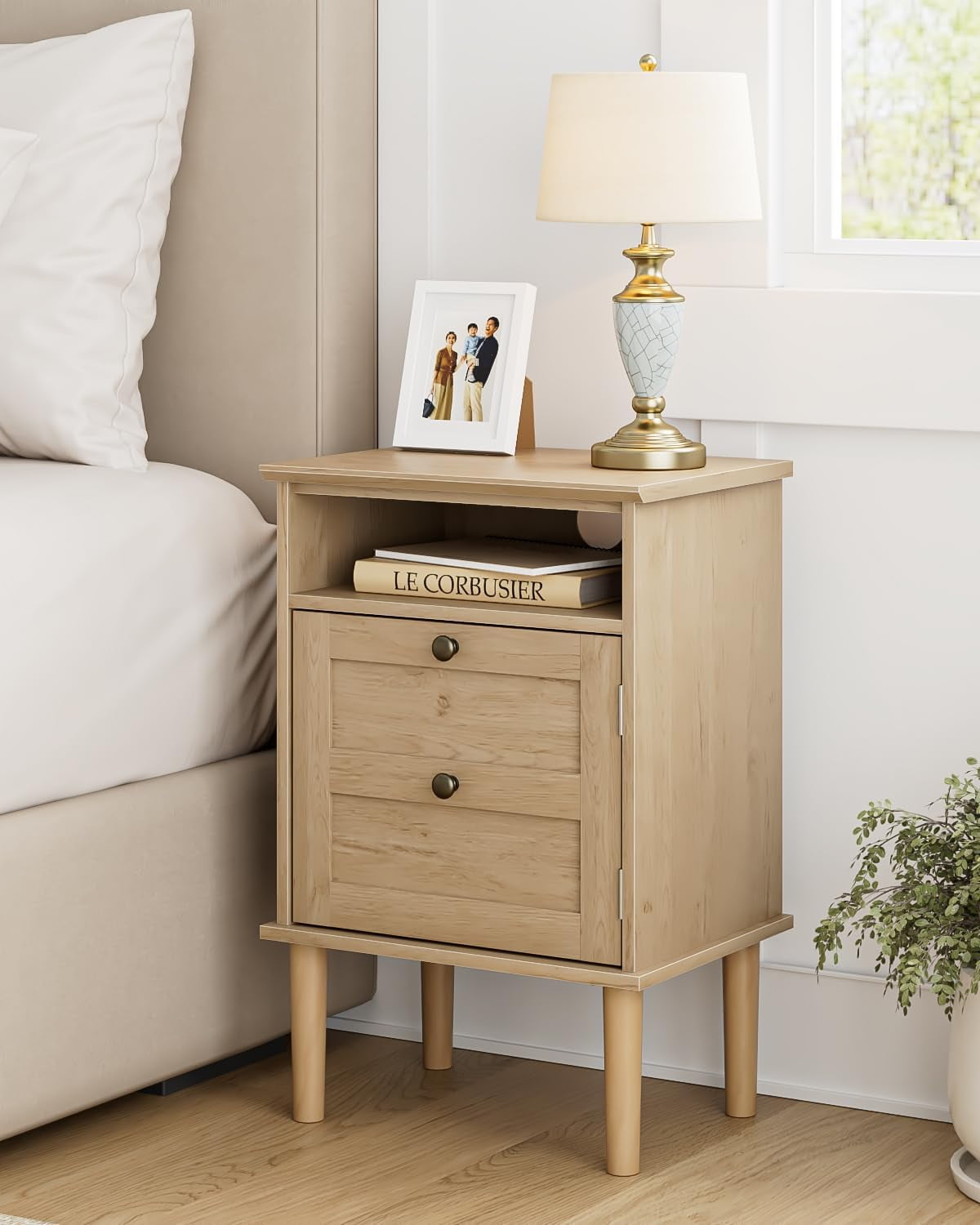 Small Night Stand Farmhouse Nightstand Boho Bedside Table Modern ...